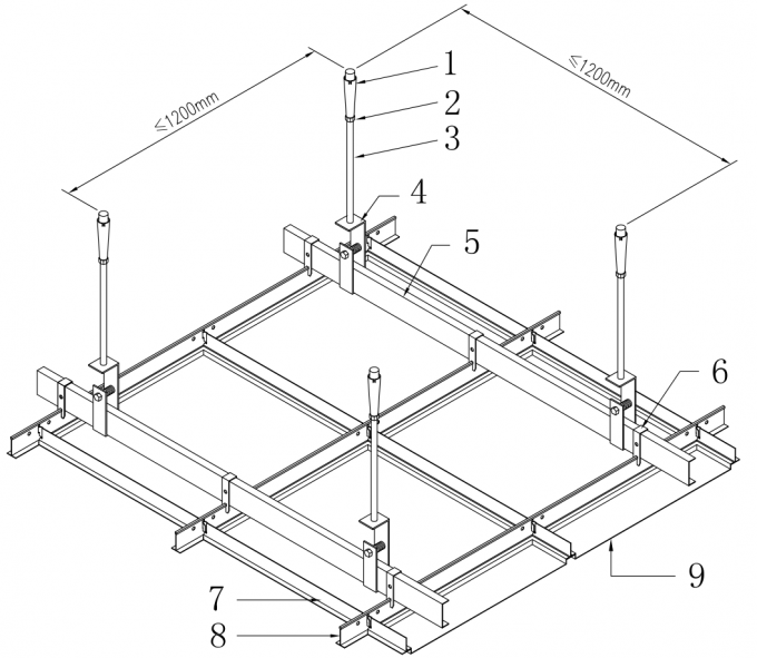 Galvanized Steel Office Ceiling Tiles
