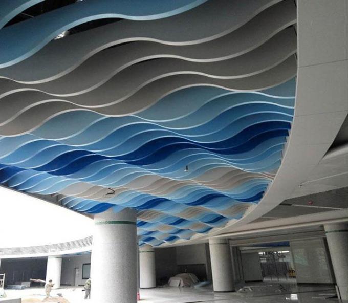 Aluminum Wave Baffle Metal Ceiling Design 1mm-4mm Thick Decorative ...