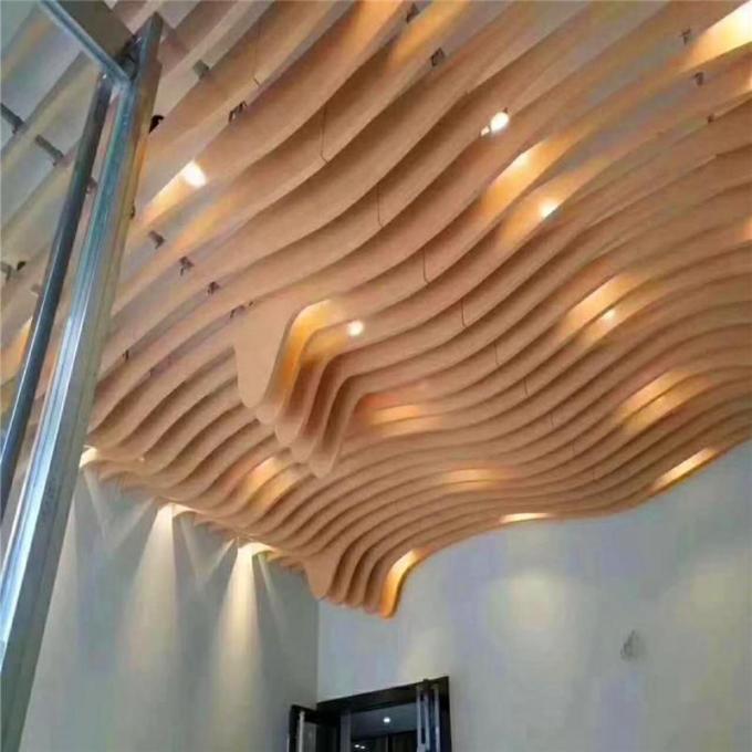 Aluminum Wave Baffle Metal Ceiling Design 1mm-4mm Thick Decorative ...