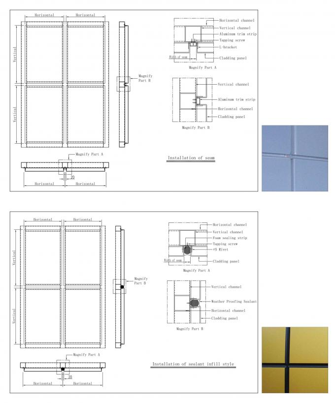 2.5mm Metal Cladding Panel 3D Effect Exterior Solid Aluminium Cladding ...