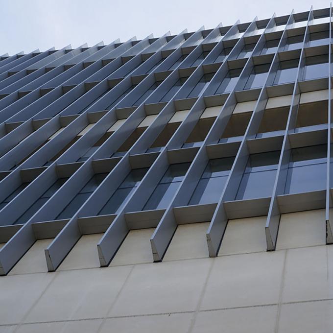 Box Baffle Wall Curtain Aluminum Sun Louver Outdoor Extruded Waterproof