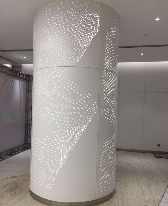 Silver Plain Pattern Aluminium Column Cladding Panel 1.5mm-3mm
