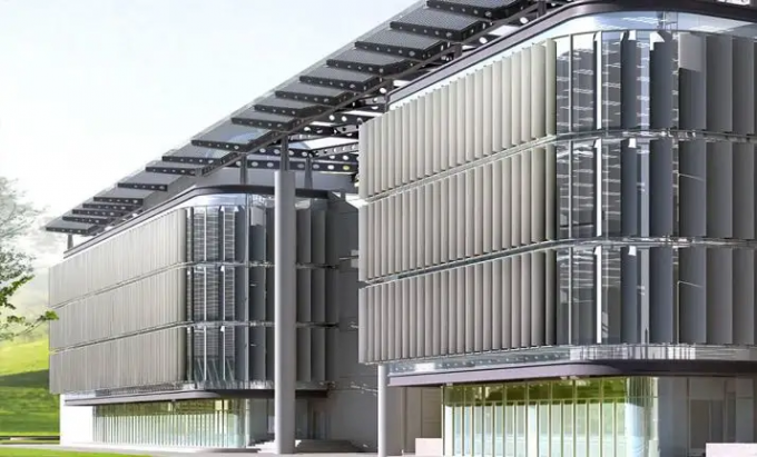 Aerofoil Shaped External Aluminium Louvres 6000mm Length external ...