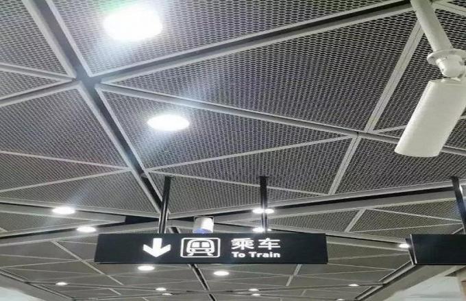 Fireproof Expanded Mesh Ceiling Panel 20x40mm 0.4mm-3.5mm Thick