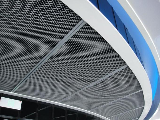 Fireproof Expanded Mesh Ceiling Panel 20x40mm 0.4mm-3.5mm Thick