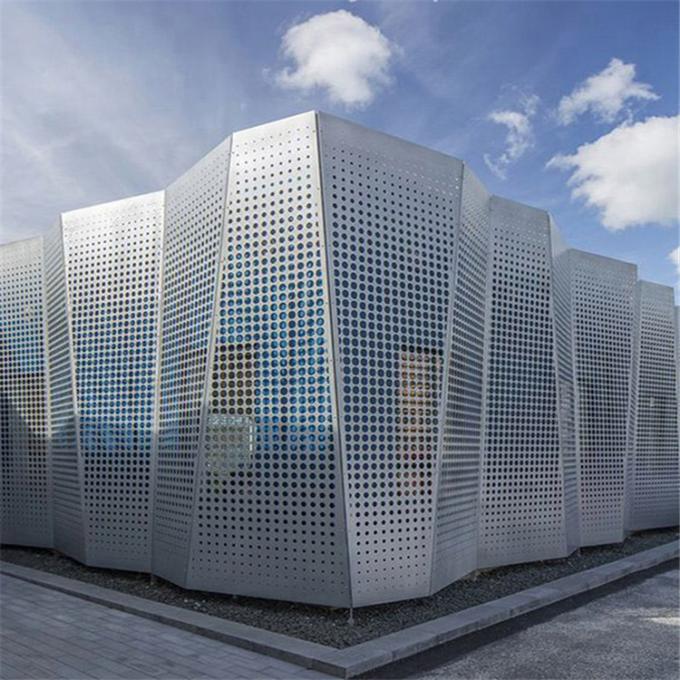 2.0mm Thickness Exterior Aluminum Panels Facade Perforated Metal ...
