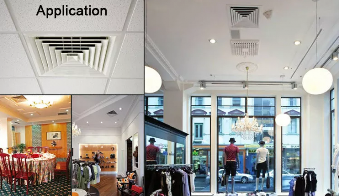Customized Aluminum Square Ceiling Air Diffuser 4 Way Air Diffuser