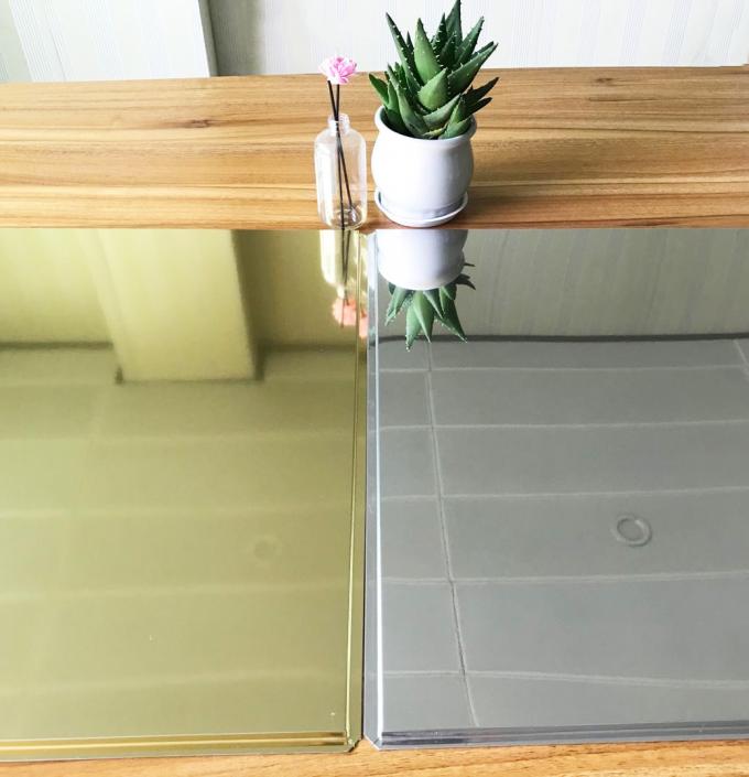 Decorative Mirror Finish Reflective Ceiling Tiles 595x595mm Aluminum