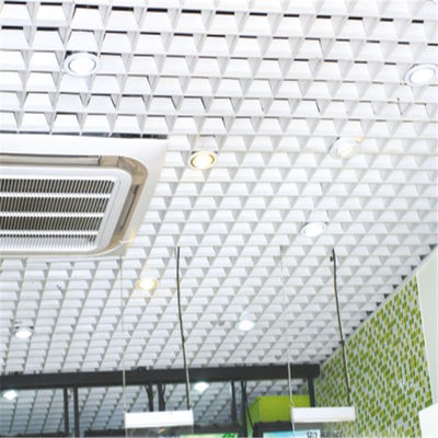 Sound Absorption Aluminum Grid Ceiling Pyramid Open Cell Ceiling System