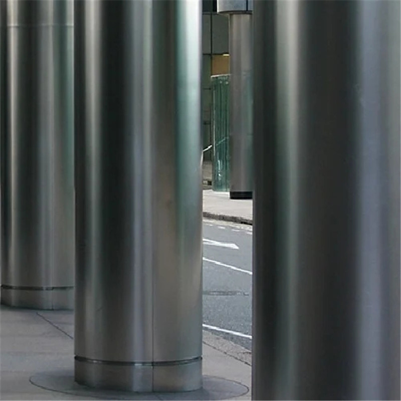 Black Color Hairline Finish Aluminum Column Cladding Panel