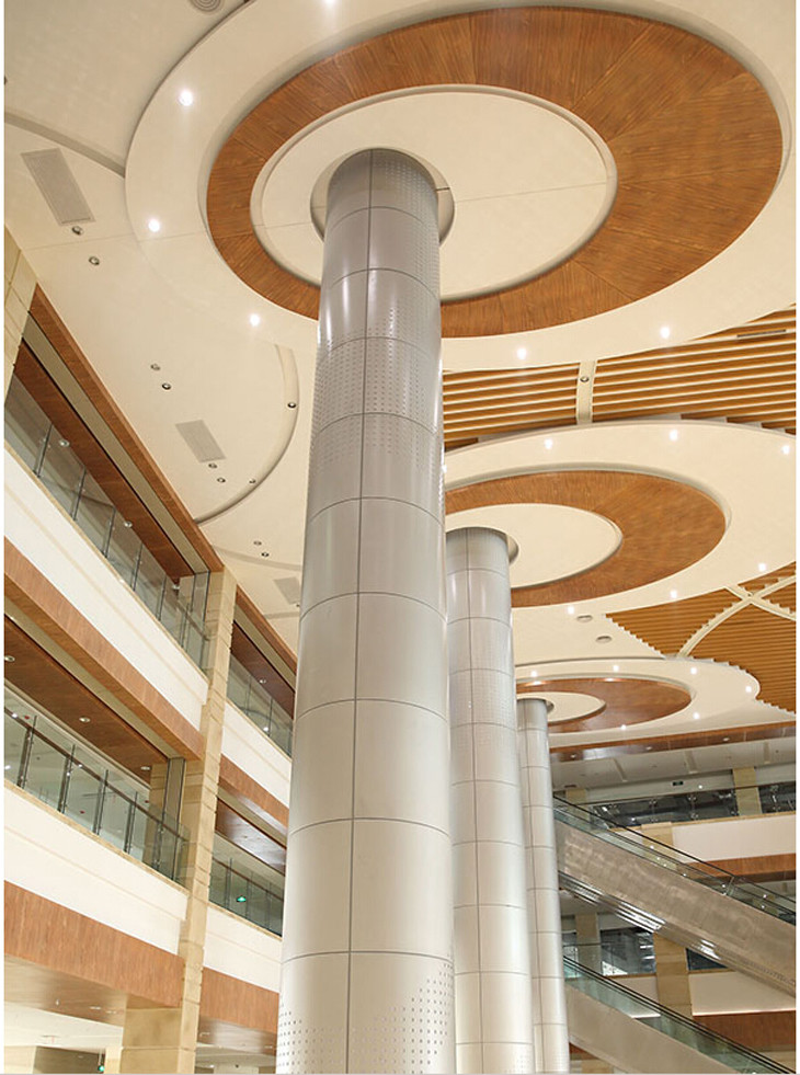 shopping mall Aluminum Metal Ceiling Maximum 5000mm Panel Length Solid ...