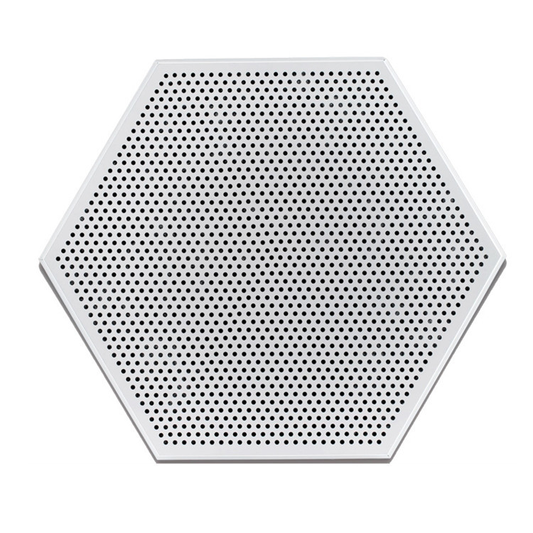 Perforated Aluminum Metal Ceiling Acoustic Hexagonal Clip In Ceiling Tiles