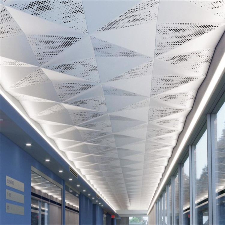 Aluminum Random Perforated Ceiling Design PVDF Coated Hallway Ceiling ...