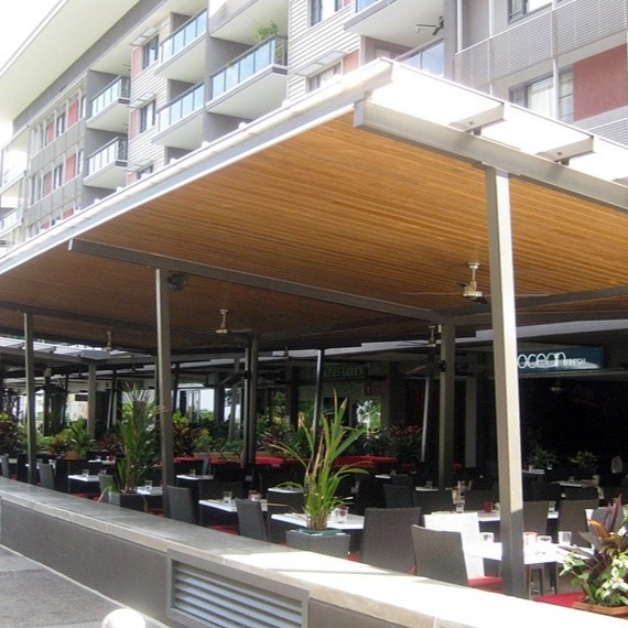 300mm Width Plank Ceiling Tiles Windproof Exterior Plain Perforated Pattern