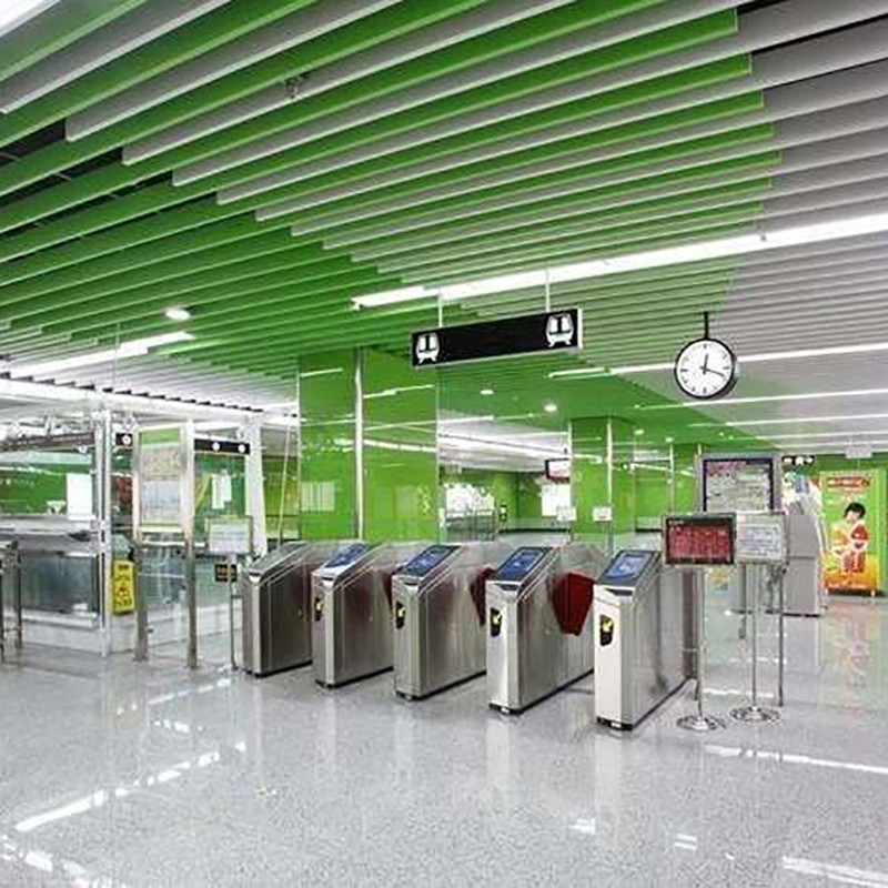 White Water Drop Screen Ceiling Aluminum Alloy U Shaped Screen Ceiling