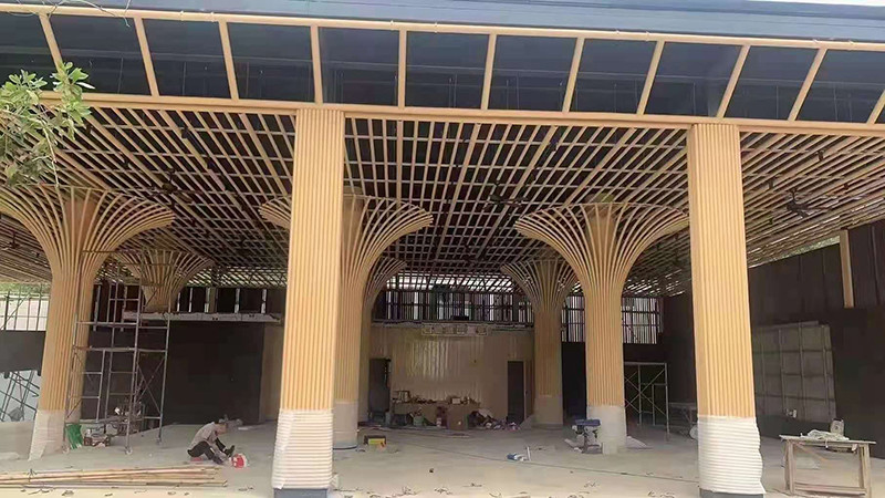 Modern 100mm Aluminum Metal Ceiling Tubular Baffle 0.7mm Thickness