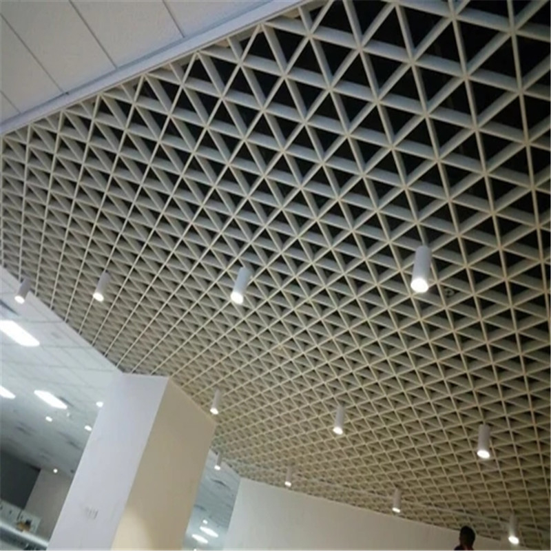 100*100*100mm Triangular Open Cell Ceiling 0.5mm Thickness Aluminum ...