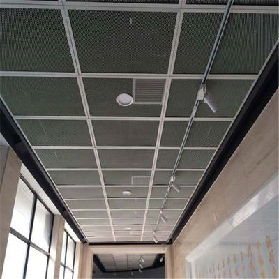 Powder Coated Metal Mesh Ceiling Tiles Suspended Expanded Metal Ceiling ...
