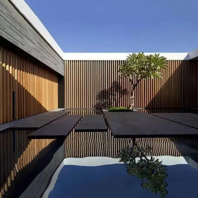 6000mm Wave Baffle Metal Building Facades Wall Cladding Aluminum Curtain