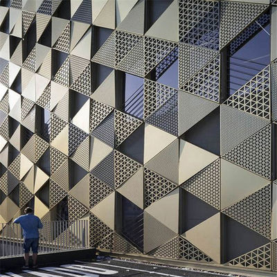 Perforated Aluminum Cladding Panel 300x1200mm Aluminium Facade Panels
